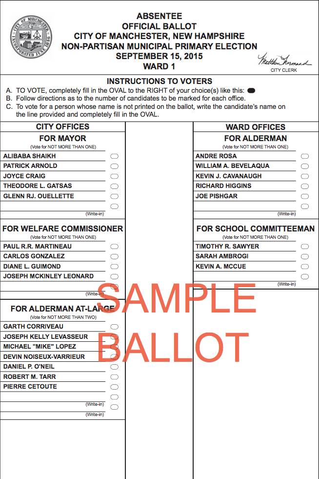 Absentee and sample ballots available for Sept. 15 primary election ...