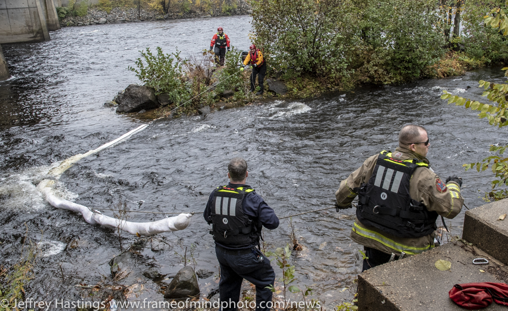 Fire officials work to contain 'significant oil leak' seeping into ...