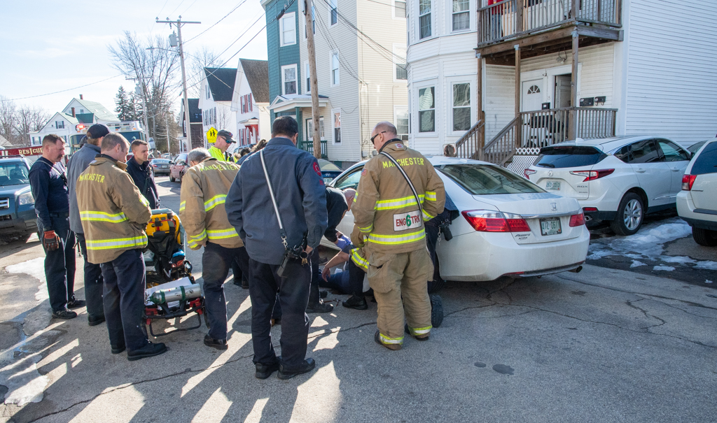 Woman gets leg stuck in open water shutoff access hole - Manchester Ink ...
