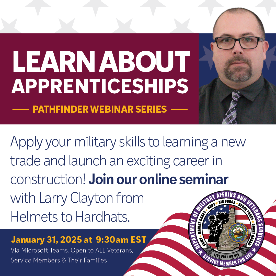 January 31: Veteran Pathfinder Webinar - Learn about apprenticeships in ...